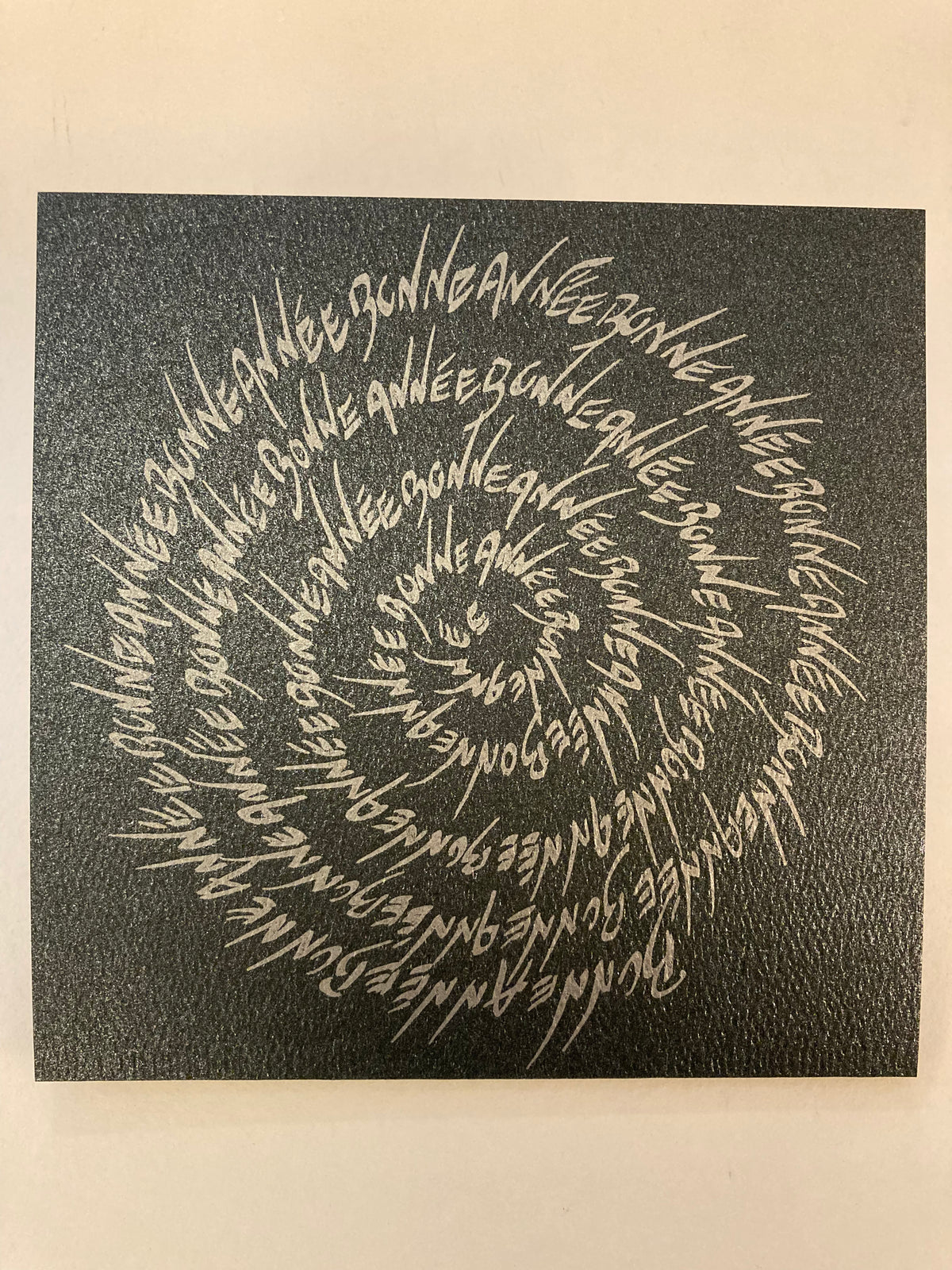 Carte de voeux spirale Bonne année – CALLIGRANE